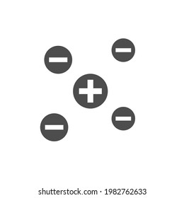 Positive Negative Ion Vector Icon On Stock Vector (Royalty Free ...