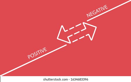 「Positive Negative Two Diagonal Arrows White」のベクター画像素材（ロイヤリティフリー ...