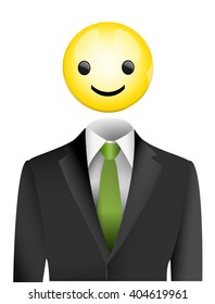 Positive Office Worker Concept Smiley Icon: เวกเตอร์สต็อก (ปลอดค่า ...