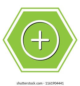 Positive Symbol Plus Sign Vector White Stock Vector (Royalty Free ...