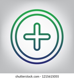 Positive Symbol Plus Sign Vector Green Stock Vector (Royalty Free ...