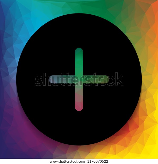 Positive Symbol Plus Sign Vector Flat Stock Vector (royalty Free