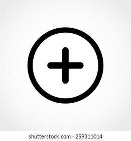 Positive Symbol Zoom Plus Sign Icon: vector de stock (libre de regalías ...