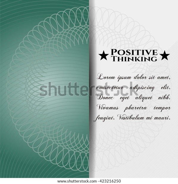 Positive Thinking Banner Poster Stock Vector (Royalty Free) 423216250 ...