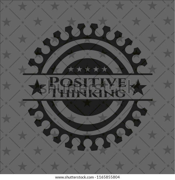 Positive Thinking Dark Emblem Retro Stock Vector (Royalty Free ...