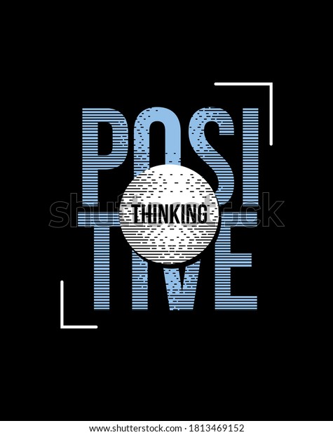Positive Thinking Letter Grunge Background Typography Stock Vector ...