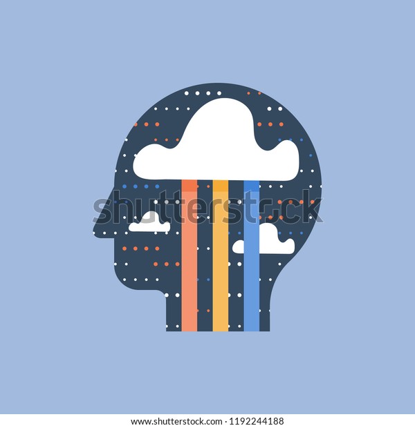 Positive Thinking Mindfulness Brainstorm Concept Creativity Stock ...