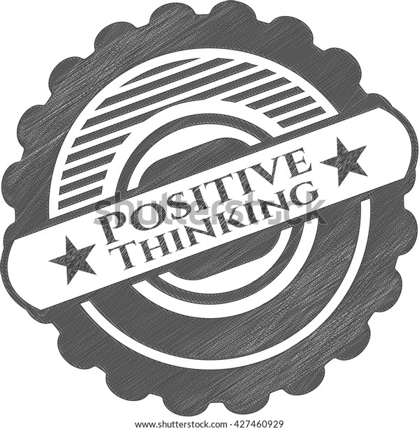 Positive Thinking Pencil Emblem Stock Vector (Royalty Free) 427460929 ...