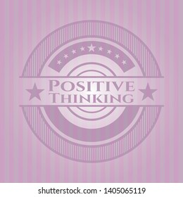 Positive Thinking Pink Emblem Vector Illustration Stock Vector (Royalty ...