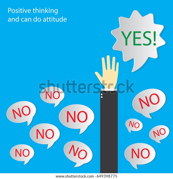 Vektor Stok Positive Thinking Think Different Can Do (Tanpa Royalti ...