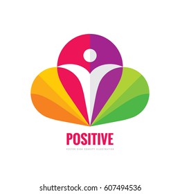 Positive Vector Logo Template Concept Illustration Stock Vector ...
