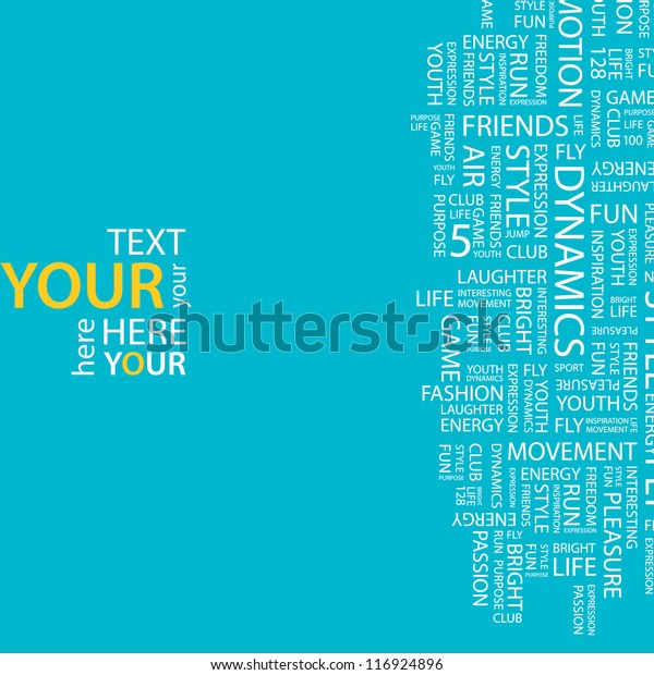 Positive Words On Blue Background Infotext Stock Vector (Royalty Free ...