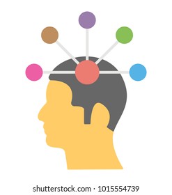 Social Thinking Icon Flat Thin Line Stock Vector (Royalty Free) 604764914