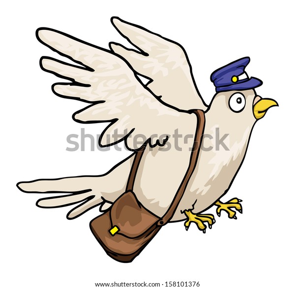Post Bird Mail Pigeon Vector Illustration Stock Vector (Royalty Free ...