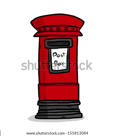 Post Box Cartoon Vector Illustration Isolated Stock Vector (Royalty ...
