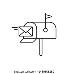 Letter Box Outline Vector Icon Stock Vector (Royalty Free) 1455553295