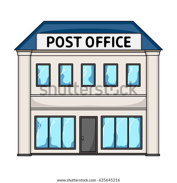 Post Office Building Post Office Twostorey Stock Vector (Royalty Free ...