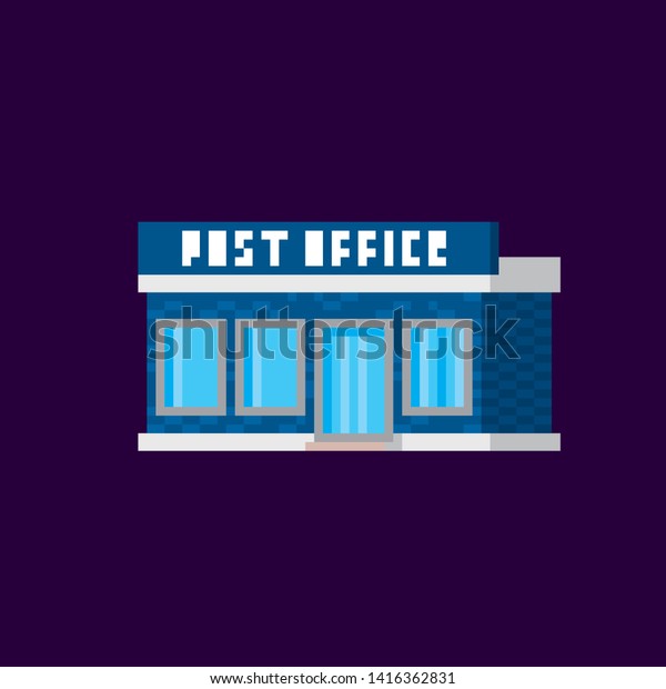 Post Office Pixel Art Old School Stock Vector (Royalty Free) 1416362831 ...