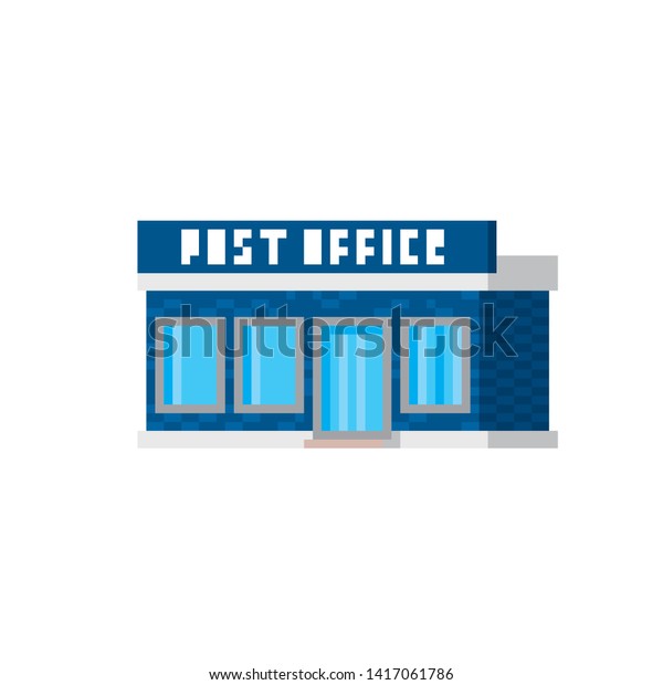 Post Office Pixel Art Old School Stock Vector (Royalty Free) 1417061786 ...