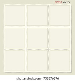 Post Stamps Blank Template Stock Vector (Royalty Free) 738376876 ...