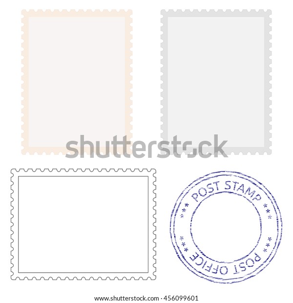 Post Stamps Vector Illustration Isolated On Stock Vector (Royalty Free ...