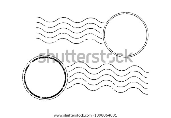 Postage Cancellation Stamp Imprint Postcard Ink Stock Vector (Royalty ...