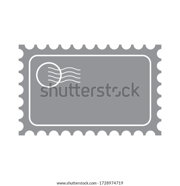Postage Frame Icon Design Isolated On Stock Vector (Royalty Free ...