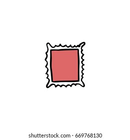 Postage Stamp Doodle Icon Stock Vector (Royalty Free) 669768130 ...