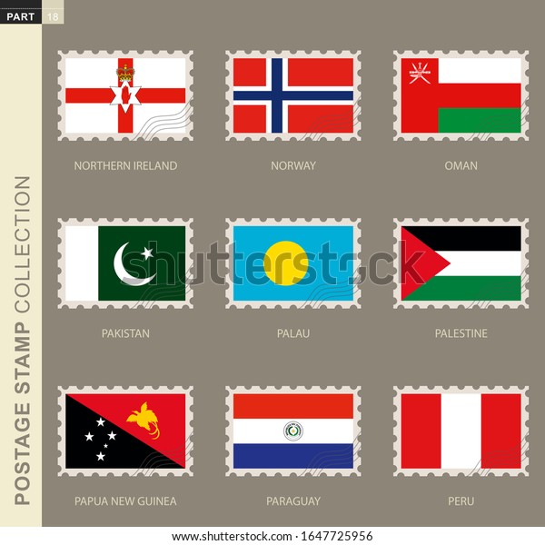 Postage Stamp Flag Collection 9 Flag Stock Vector (Royalty Free ...