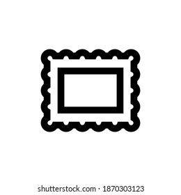 Postage Stamp Outline Icon Vector Illustration Stock Vector (Royalty ...