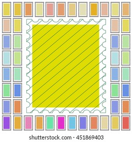 Postage Stamps Backgrounds Stock Vector (Royalty Free) 451869403 ...