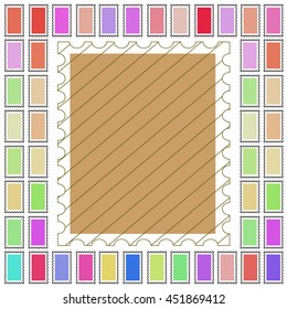 Postage Stamps Backgrounds Stock Vector (Royalty Free) 451869412 ...