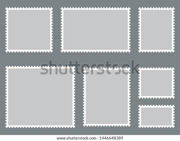 Postage Stamps Collection Vector Illustration Stock Vector (Royalty ...