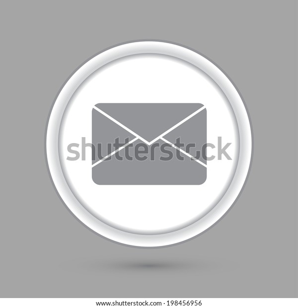 Postal Envelope Circle Grey Icon Shadow Stock Vector (Royalty Free ...