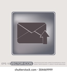 Mail Icon Shadow Vector Stock Vector (Royalty Free) 340824521