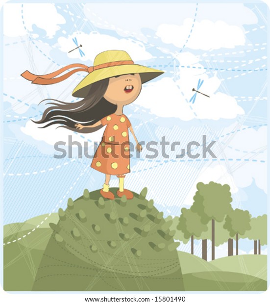 Postal Girl Stock Vector (Royalty Free) 15801490 | Shutterstock