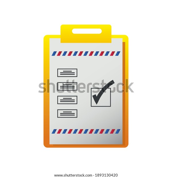 Postal Service Checklist Clipboard Document Mail Stock Vector (Royalty ...