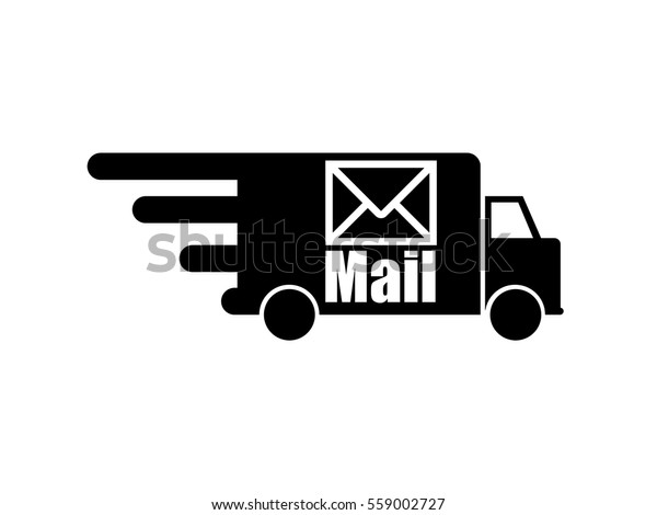Postal Truck Icon Vector Stock Vector (Royalty Free) 559002727