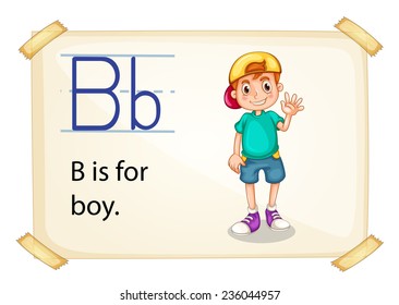 Letter B Baby On White Background Stock Vector (Royalty Free) 229883149