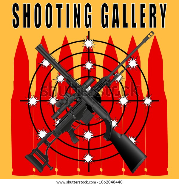 Poster Banner Shooting Range Gallery Sniper Stock Vector (Royalty Free ...
