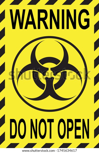 Poster Biohazard Logo Text Warning Do Stock Vector (Royalty Free ...