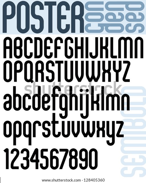 Poster Classic Style Font Rounded Corners Stock Vector (Royalty Free ...