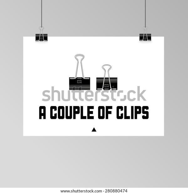 Poster Couple Clips Vector Photo Realistic Stock Vector (Royalty Free ...