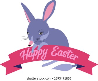 Poster Cute Little Easter Bilby Isolated Stock Vector (Royalty Free ...