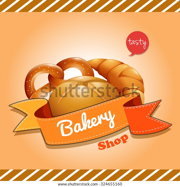 Poster Design Baked Bread Illustration Stock Vector (Royalty Free ...