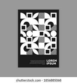 Poster Design Simple Shapes Black White Stock Vector (Royalty Free ...