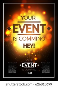 Poster Design Template Colorful Explosion Flyer Stock Vector (Royalty ...