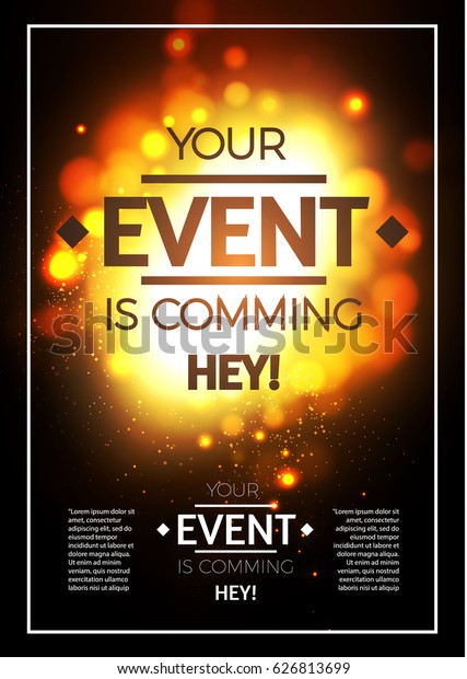 Poster Design Template Colorful Explosion Flyer Stock Vector (Royalty ...