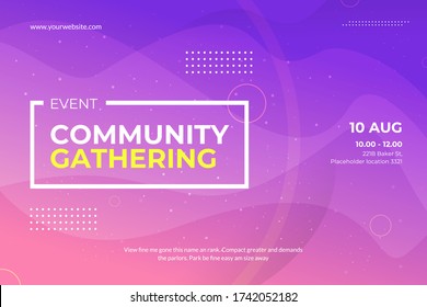 Poster Event Announcement Web Banner Stock Vector (Royalty Free ...