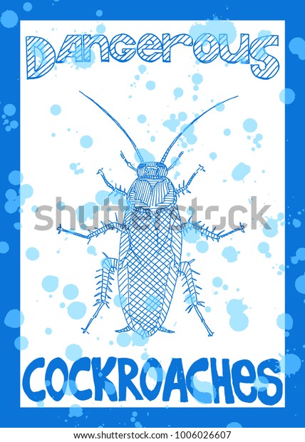 Poster Fighting Parasites Cockroaches Vector Stock Vector (Royalty Free ...